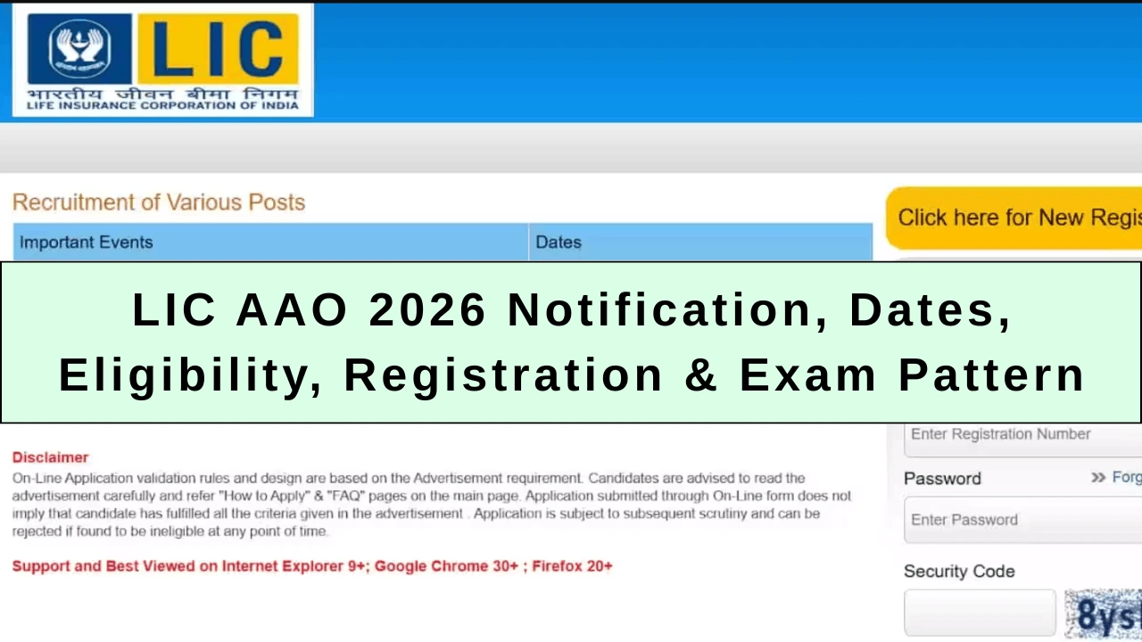 LIC AAO 2026 Notification, Dates, Eligibility, Registration & Exam ...