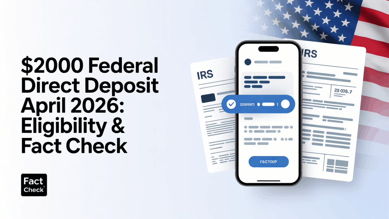 IRS $2000 Federal Direct Deposit April 2026, Eligibility criteria ...